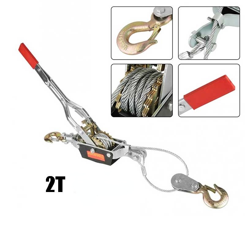 Jual Hand Ratchet Puller 2 Ton Katrol Sling Hand Winch Offroad Hoist ...