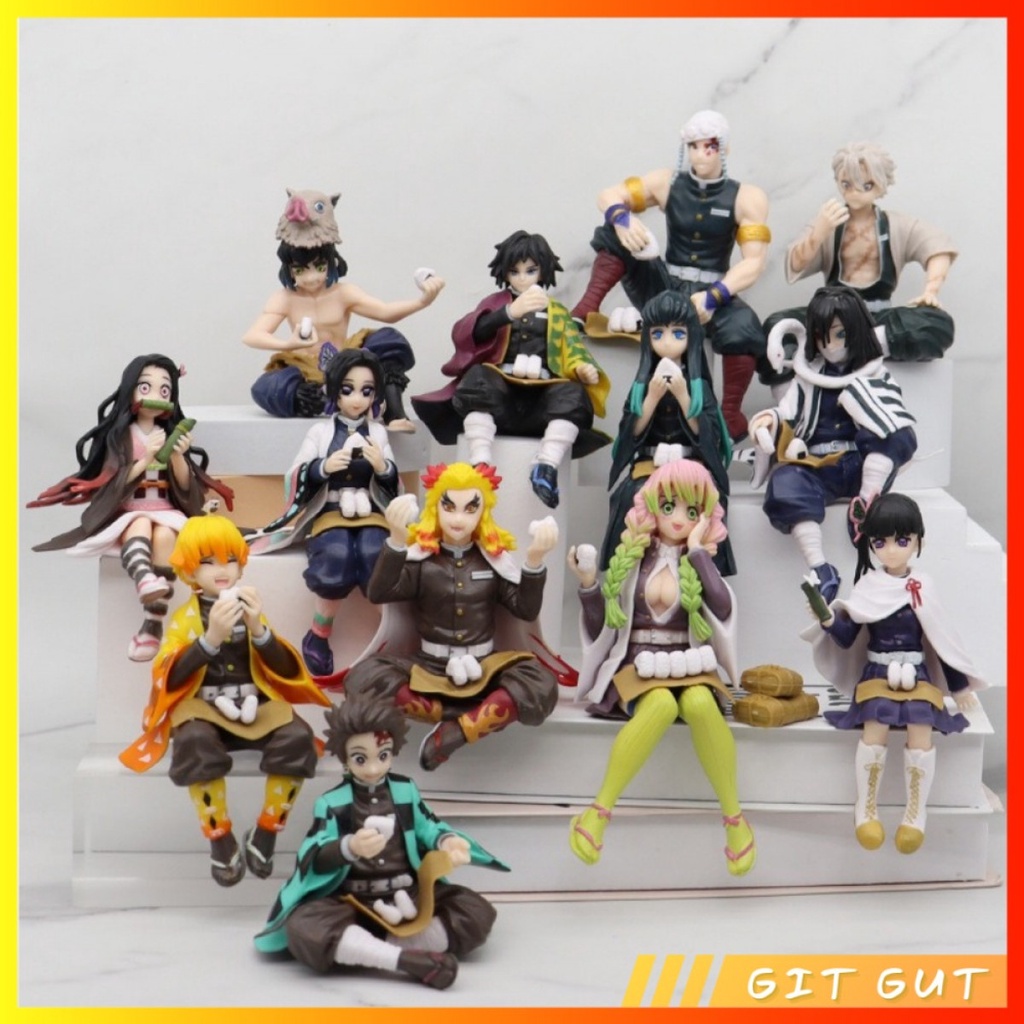 Jual Action Figure Demon Slayer Tanjiro Nezuko Eat Rice Ball Onigiri ...