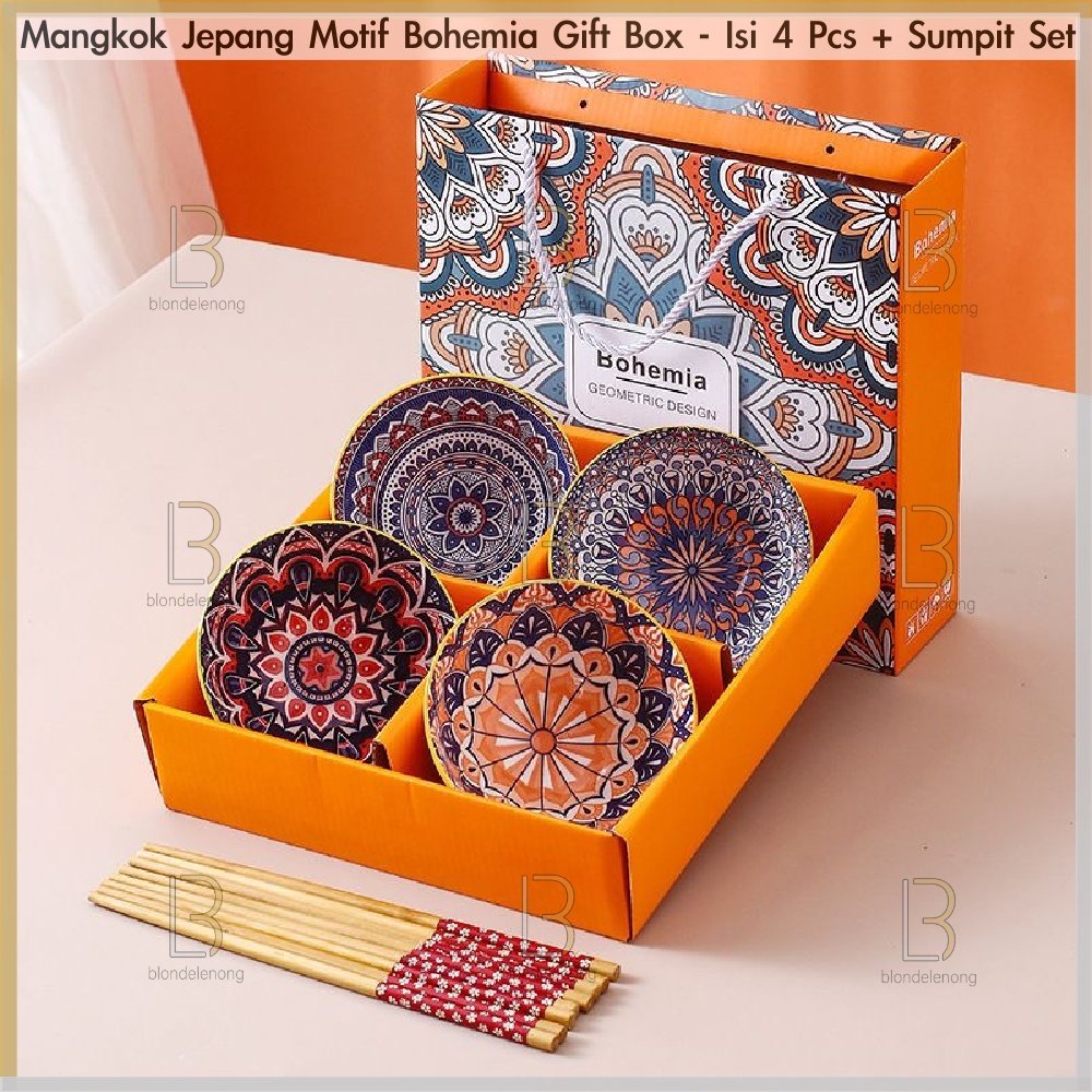 Jual Mangkok Mangkuk Sumpit Set Bohemia Bohemian Jepang Korea Kuah ...