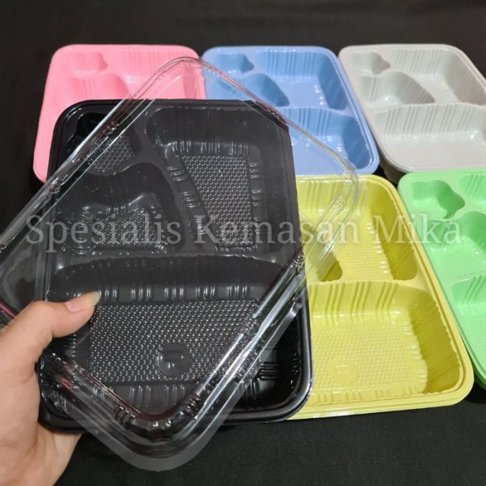 Jual Mika Bento Sekat 4 SPP K1 / Tray Bento Bintang / Box Bento isi 50 ...