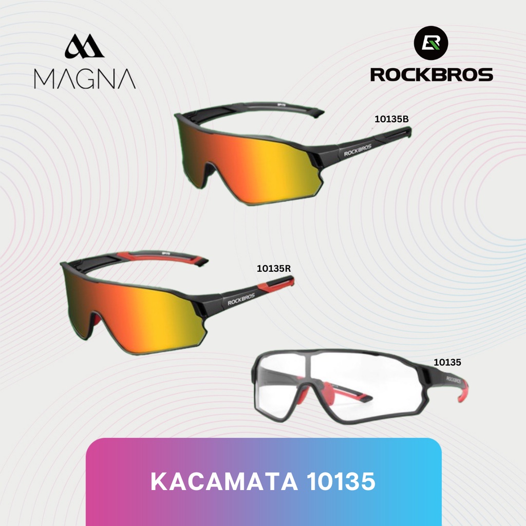 Jual Kacamata Sepeda Gowes ROCKBROS 10135 10135B 10135R Photocromic Polarized Lensa Kaca Mata ...