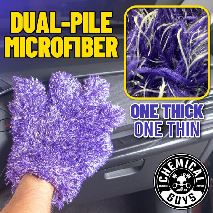 Jual Chemical Guys Purple Furry 5-Finger Stranger Handy Detailing Mitt ...