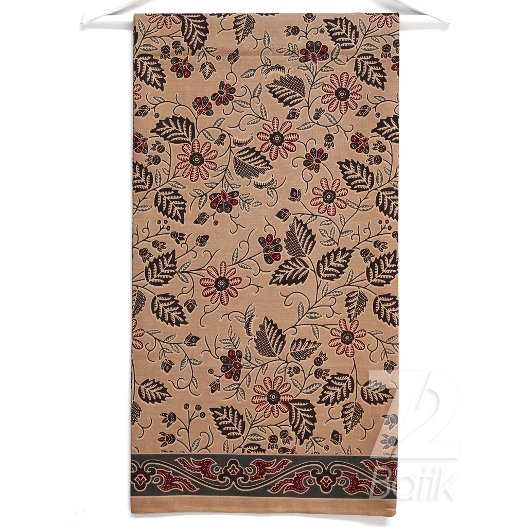 Jual KAIN BATIK PREMIUM Bahan Katun Motif Sekar Maruto Warna Cream ...