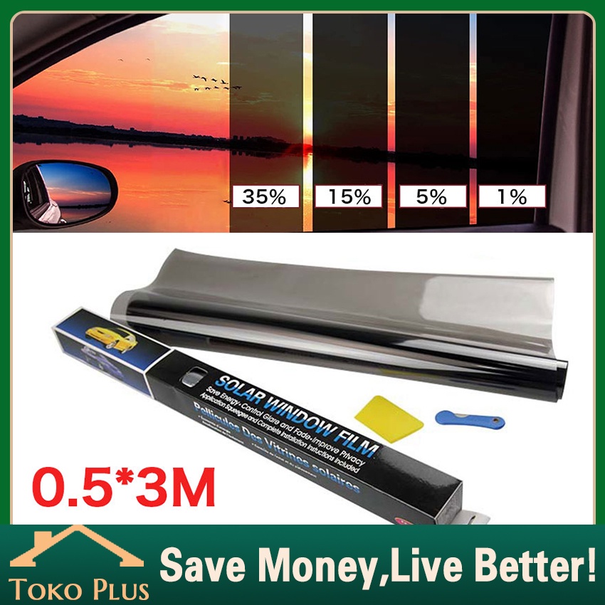 Jual Kaca Film Mobil 3M Hitam Anti Panas Solar Gard 1% 5% 15% 35% / Kaca Film Mobil / Stiker ...