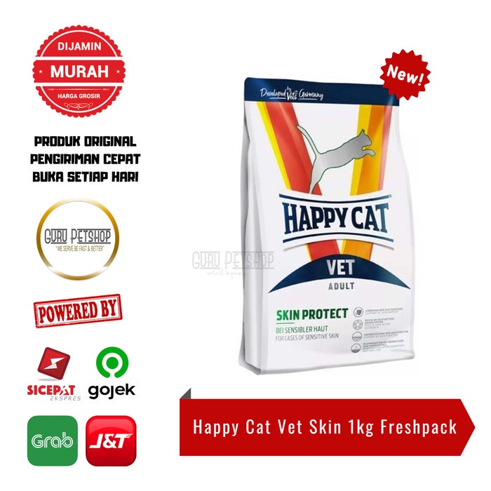Jual Happy Cat Vet Skin 1kg Freshpack Makanan Kucing Happy Cat Skin 1kg ...
