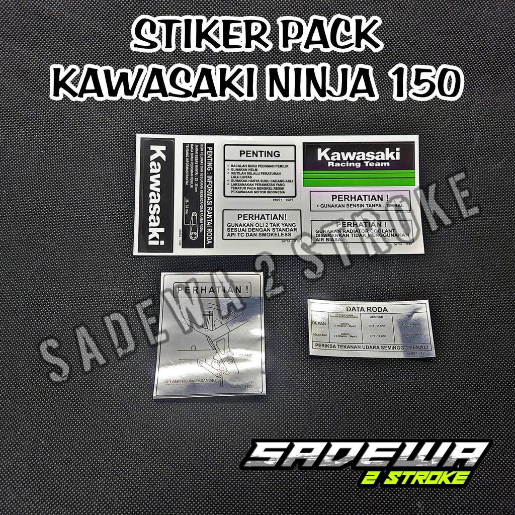 Jual SEPAKET STIKER PACK STIKRR PELENGKAP MOTOR NINJA 150 R/RR | Shopee ...