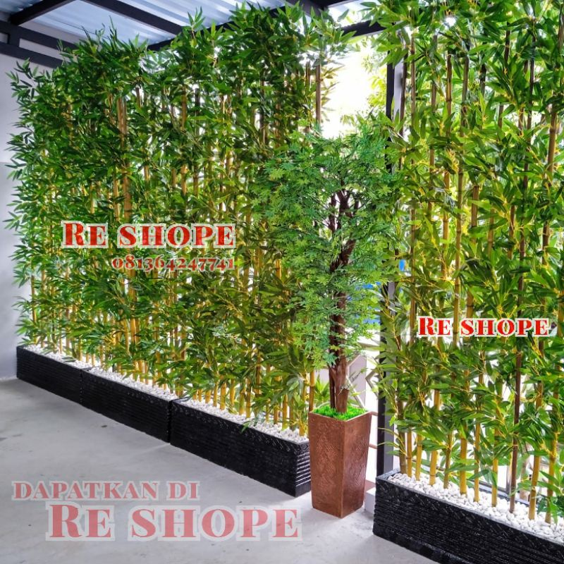 Jual Bunga plastik partisi tinggi 2mtr /bambu/partisi bambu tinggi 2mtr ...