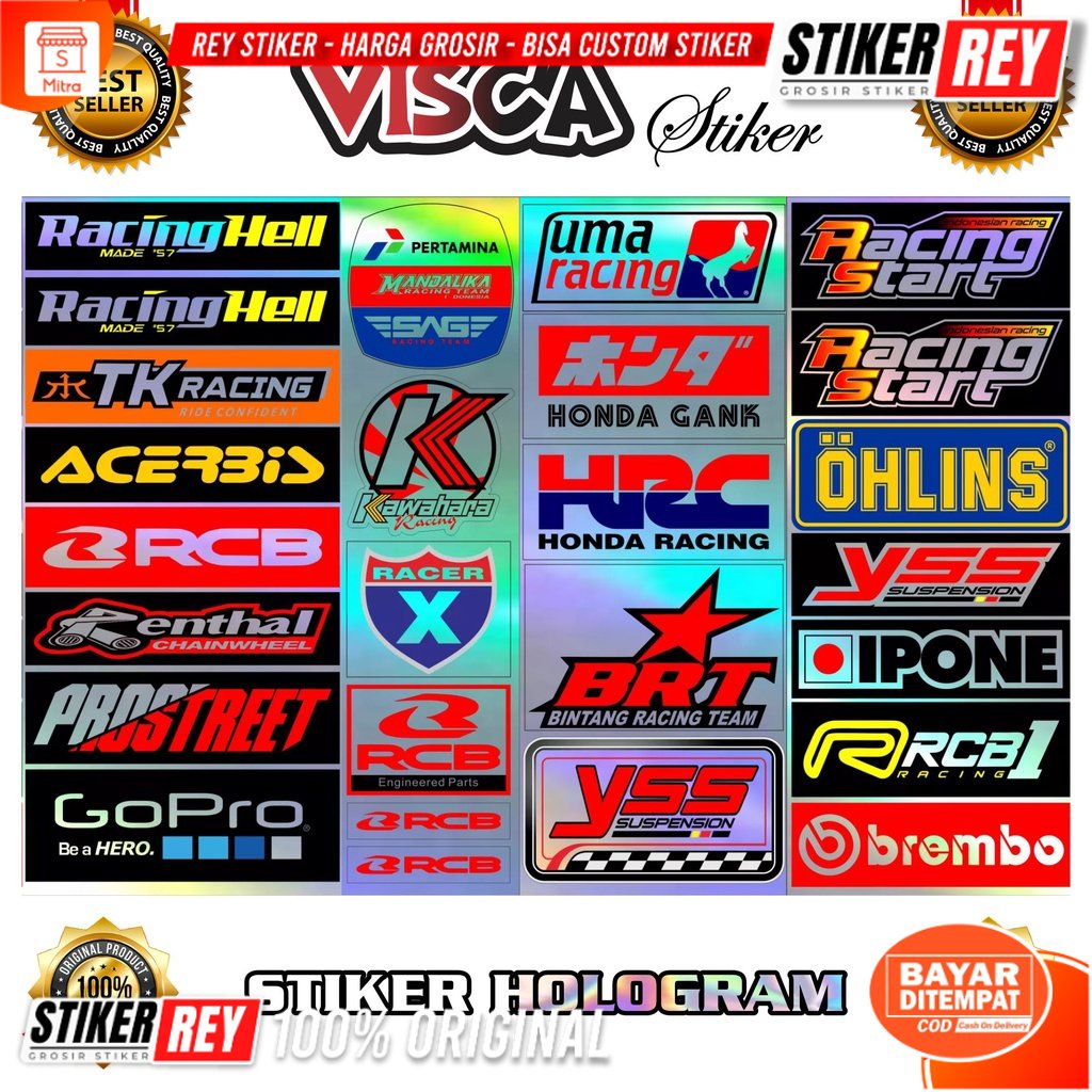 Jual Sticker Racing Hologram Pack - Stiker Motor Keren - Stiker Racing ...