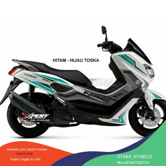 Jual (PREMIUM) STICKER YAMAHA NMAX. Stiker hijau tosca NEW DESAIN 2023 ...