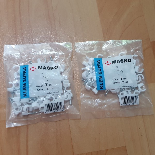 Jual Klem Kabel Masko Klem Clip Kabel Listrik Cable 7mm No 7 Matrial ...
