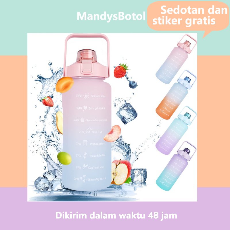 Jual [Harga Promosi] Botol Minuman Viral 2 Liter Botol VIRAL Korea ...