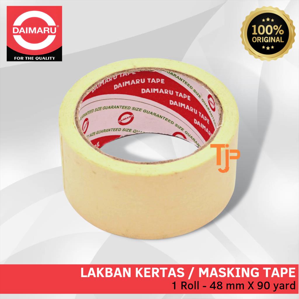 Jual DAIMARU LAKBAN KERTAS / MASKING TAPE 48 mm x 21 m / Roll | Shopee Indonesia