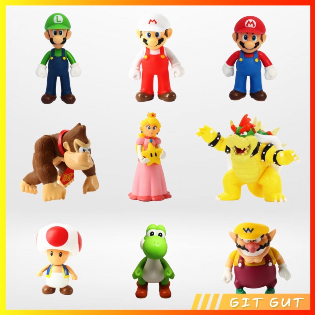 Jual Action Figure Pajangan Mainan Super Mario Bros and Friends ...