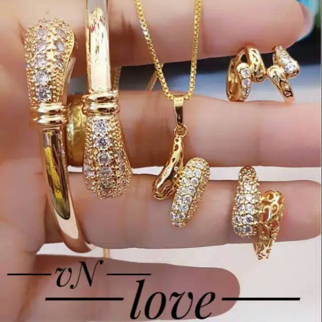 Jual fullset perhiasan xuping fashion wanita dewasa ST54 | Shopee Indonesia