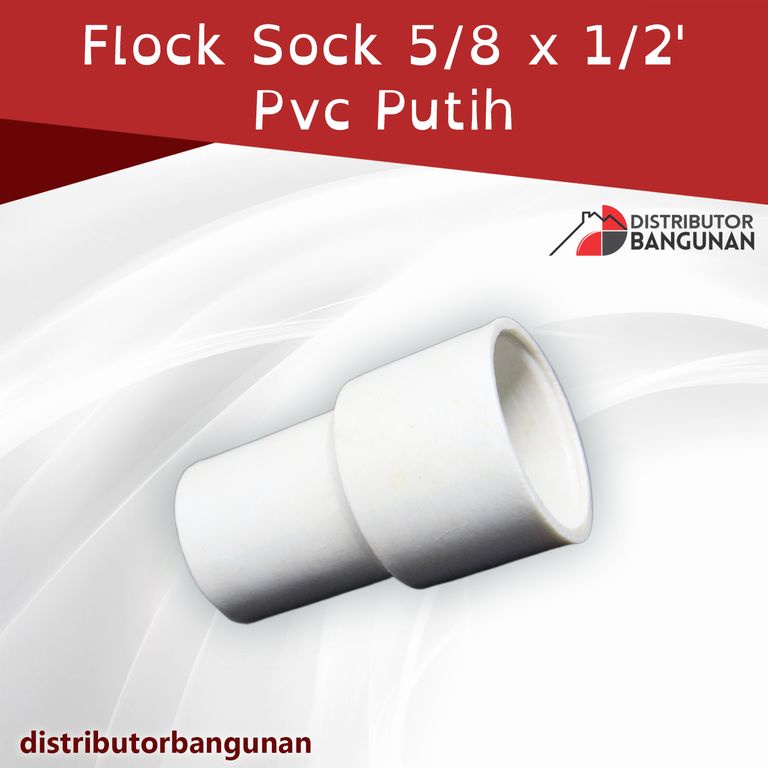 Jual Flock Sock 5/8 x 1/2' Pvc Putih (1 pak=500pcs) | Shopee Indonesia