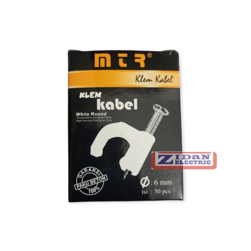 Jual Klem Kabel Paku Beton No 6 7 8 9 10 12 mm / Cable Clip Ukuran 6mm ...