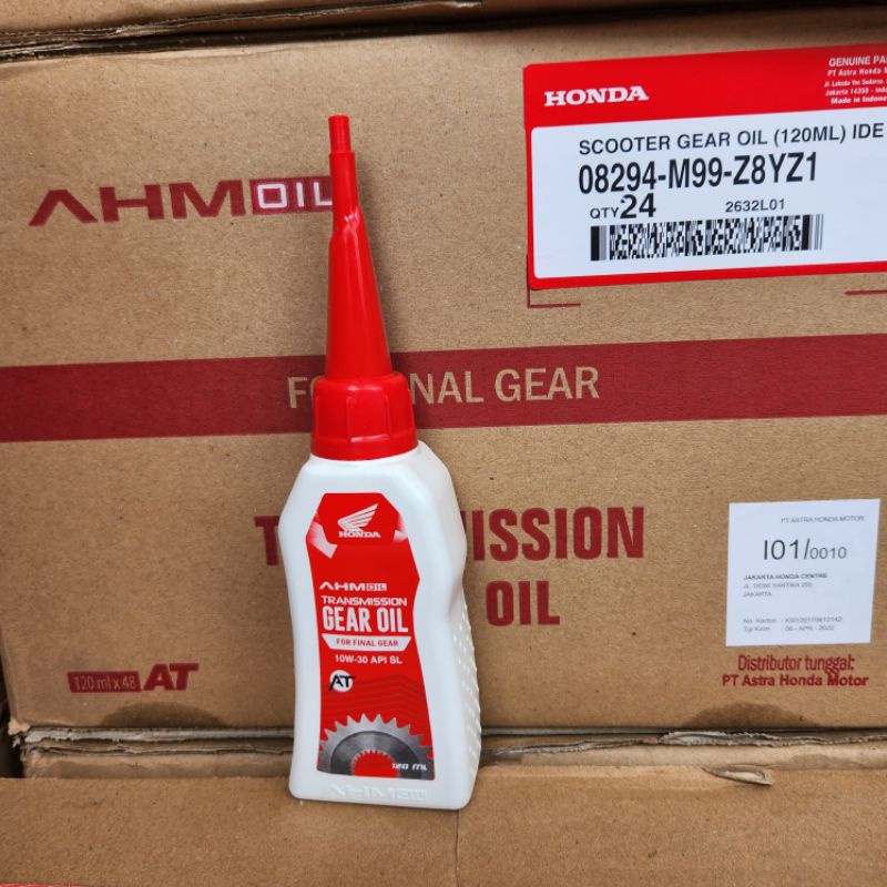 Jual Oli Gardan Ahm Gear Oil Gir Matic Honda 120ml x 48 Botol Harga ...