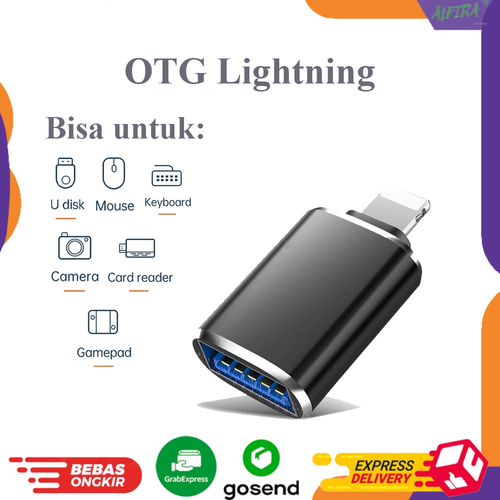 Jual Mini OTG LIGHTNING to USB Female OTG Adapter Praktis bisa dibawa ...