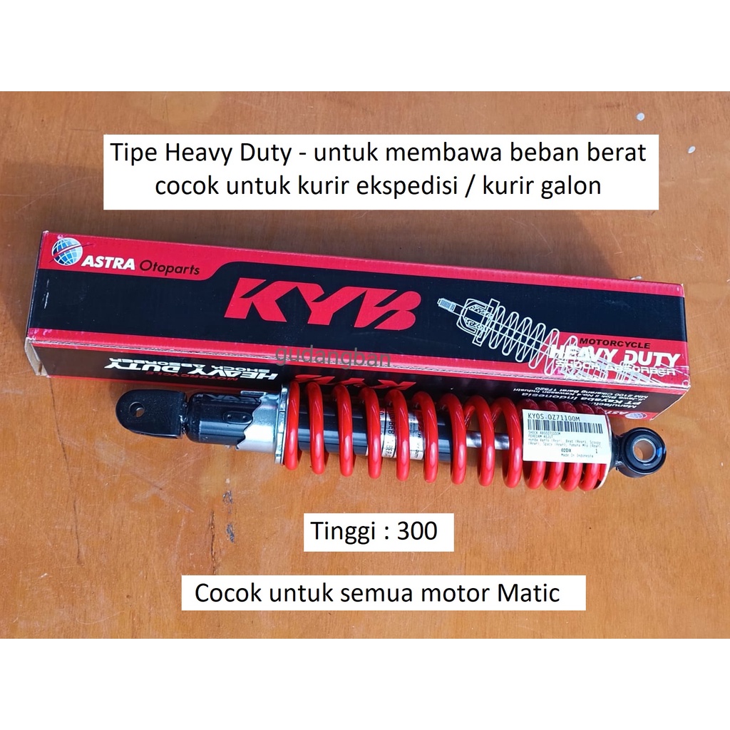 Jual KYOS-OZ71100 M SHOCKBREAKER KAYABA MERAH HD BELAKANG Matic KYB HEAVY DUTY ORIGINAL SHOCK ...