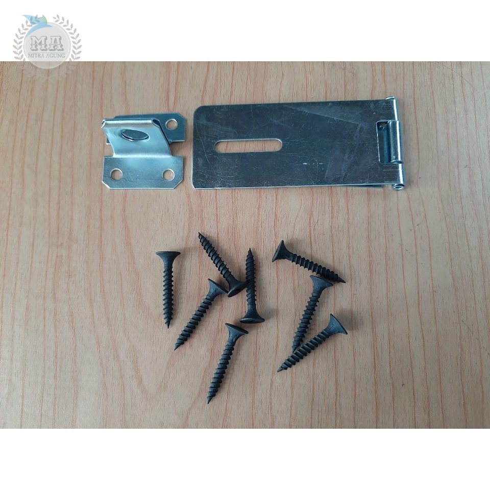 Jual GRENDEL OVERVAL / TEMPAT GEMBOK PINTU / OVERPALL STAPLES / HASPS ...