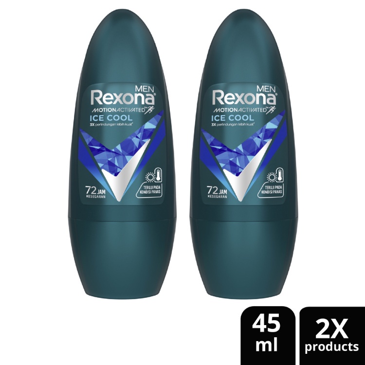 Jual Rexona Men Anti Perspirant Deodorant Roll On Ice Cool 2 x 50 mL | Shopee Indonesia