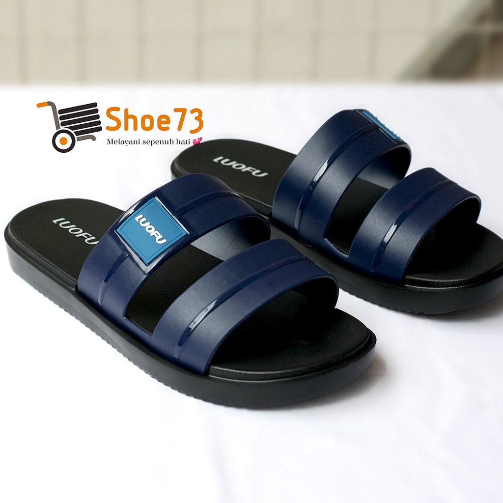Jual LUOFU E 6208 - SH6W SIZE 40-44 ORIGINAL l Sandal Selop ban 2 jelly ...