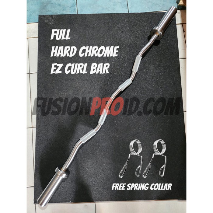 Jual Stick Barbel Ez Curl Bar OB 47 200lbs 8kg 1.2M HC Olympic Bar ...