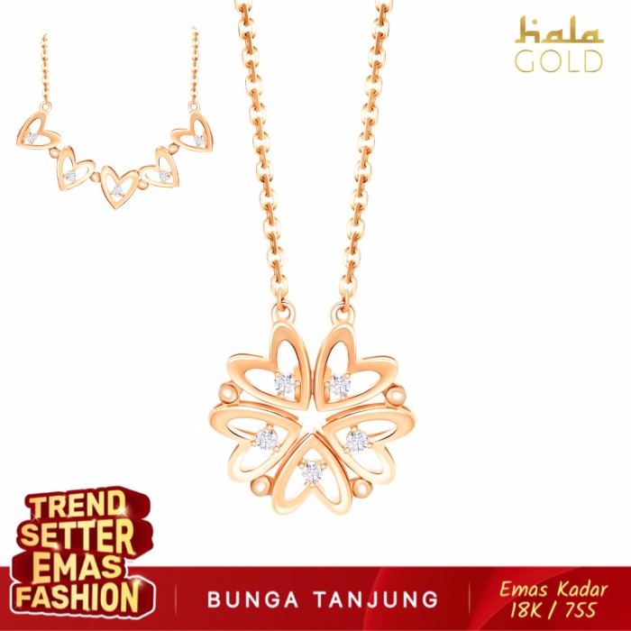 Jual KALUNG MAGNETICA RAYU - HALA GOLD - EMAS 18K - BUNGA TANJUNG ...