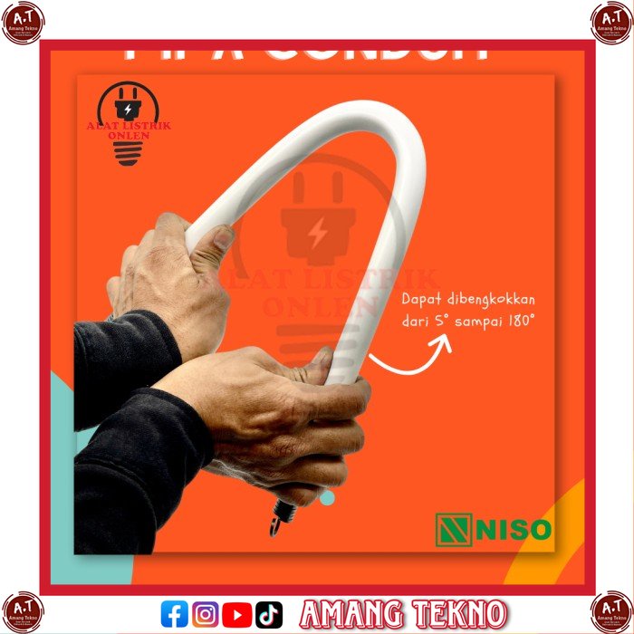 Jual PIPA CONDUIT NISO 20MM 2.9 M / 20 MM LISTRIK PVC / MURAH PUTIH ...