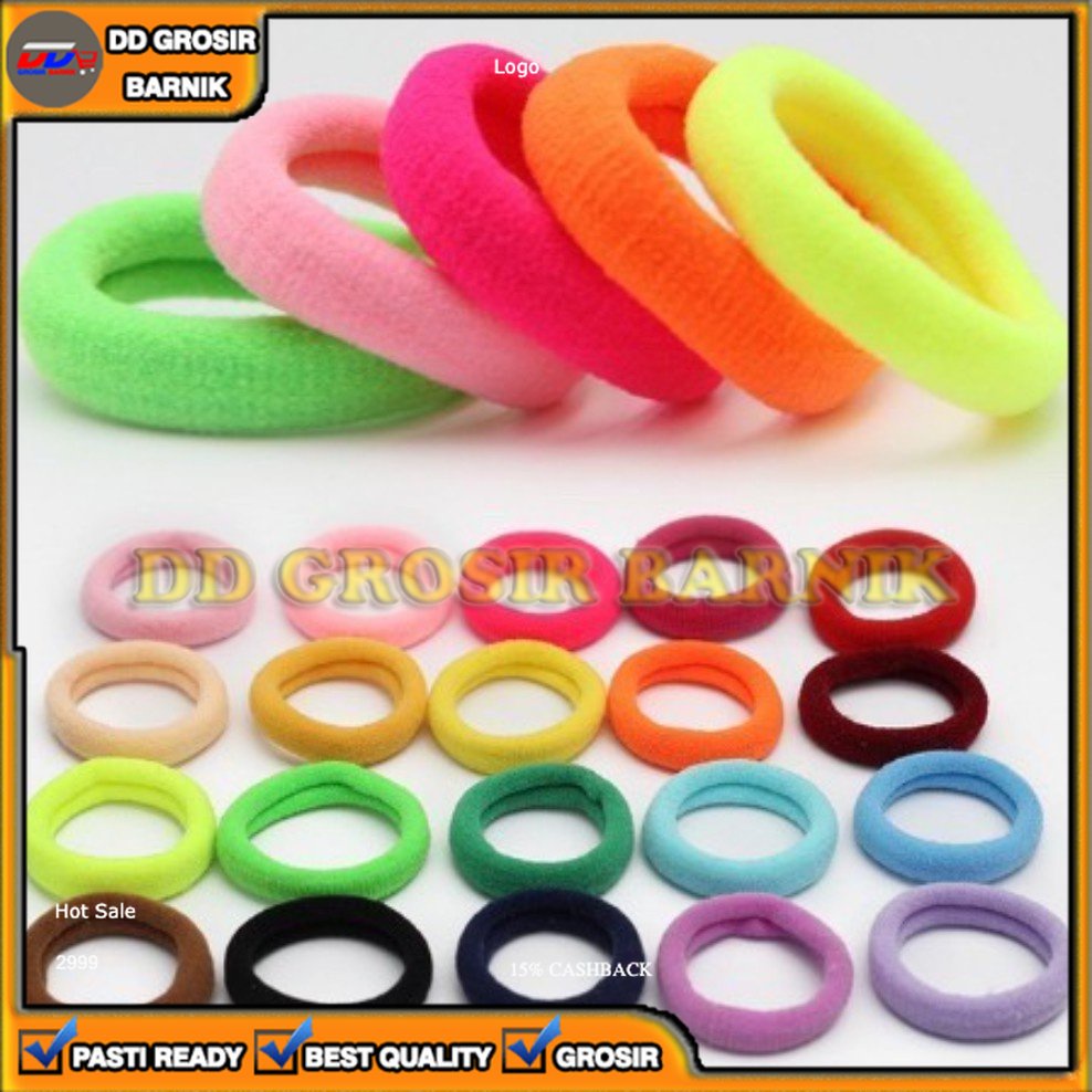 Jual [DGB] IKAT KARET RAMBUT JEDAI WARNA WARNI WANITA KOREA MINI ...