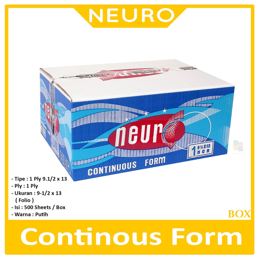 Jual NEURO - Continous Form 1 Ply 9 1/2 x 13 ( FOLIO ) Ncr - Box ...