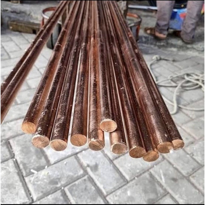Jual Ground Rod / Copper Rod Tembaga Asli 5/8 inch ” x 1m / 1 m ...