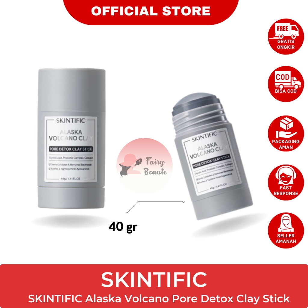 Jual SKINTIFIC Alaska Volcano Pore Detox Clay Stick 40g | Masker alaska ...
