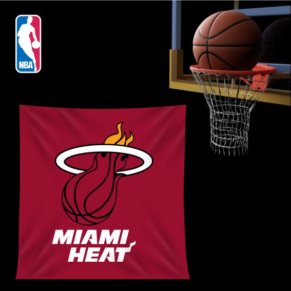 Jual Bendera Klub Basket - Flag Banner NBA Club - MIAMI HEATS | Shopee ...