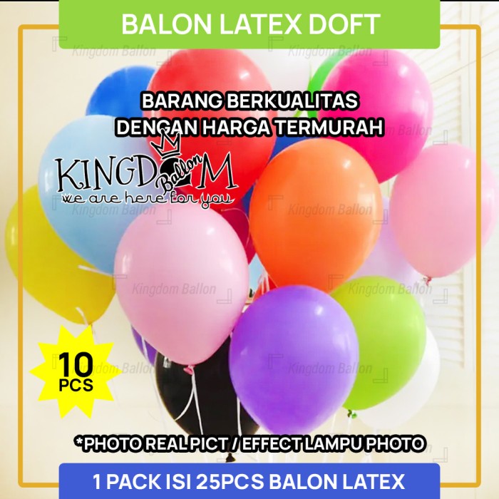 Jual Balon Latex doff ISI 10PCS / Balon Per Pack doff / Balon Karet ...