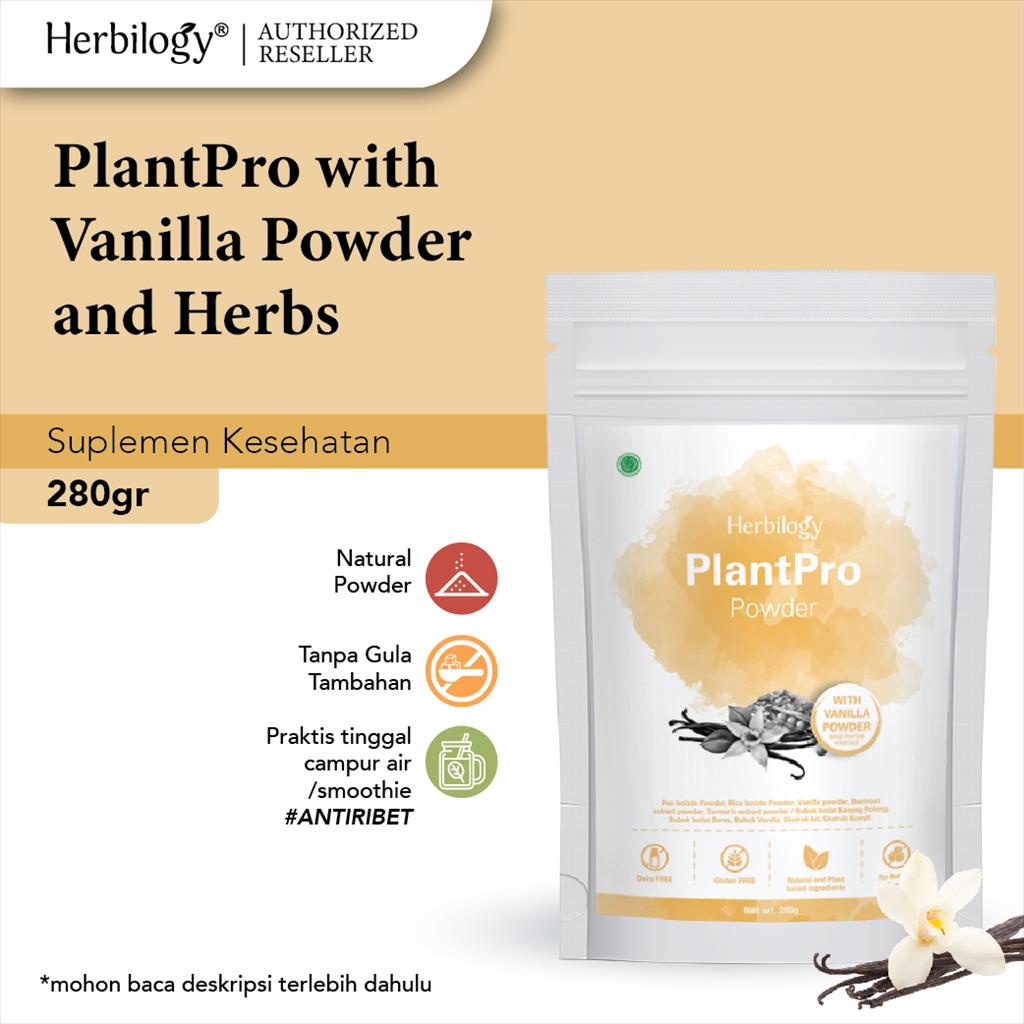 Jual Herbilogy - PlantPro Protein Powder Vanilla 280g ( Vegan ...