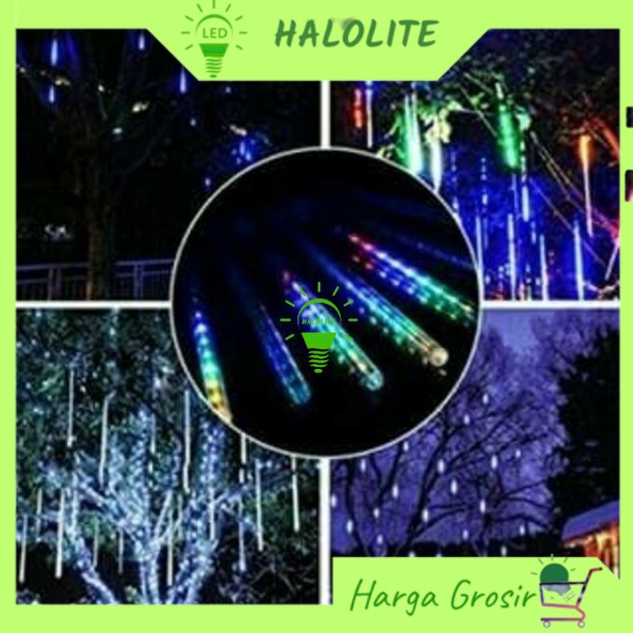 Jual Lampu Meteor LED SMD Rainbow Meteor Hujan 1 Set 10 Batang 50CM RGB ...