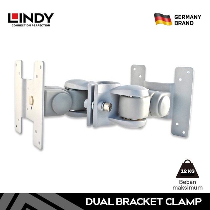 Jual LINDY Dual Bracket Clamp Monitor LCD Screen Arm Back to Back Max ...