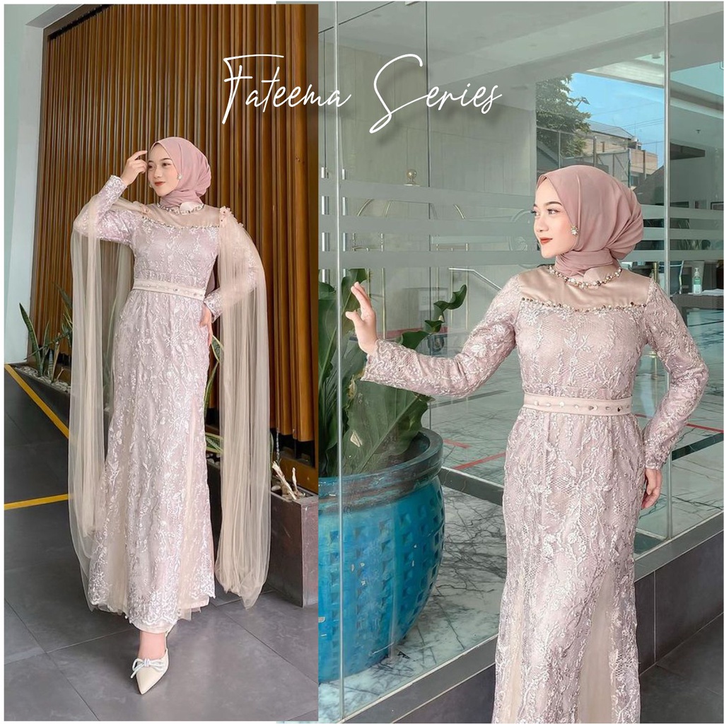 Jual [COD BAYAR DI TEMPAT] 1 DRESS 7 LOOK ADA JUMBO XXL! TERLARIS TEMURAH Gamis FATEEMA Brukat ...