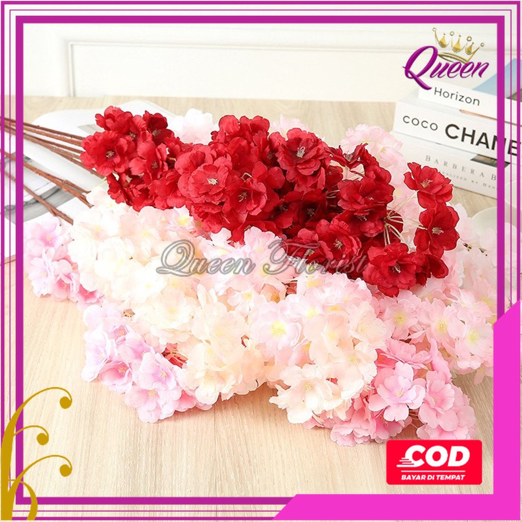 Jual Bunga Cherry Blossom Artificial Panjang 1 Meter - Bunga Dekorasi ...