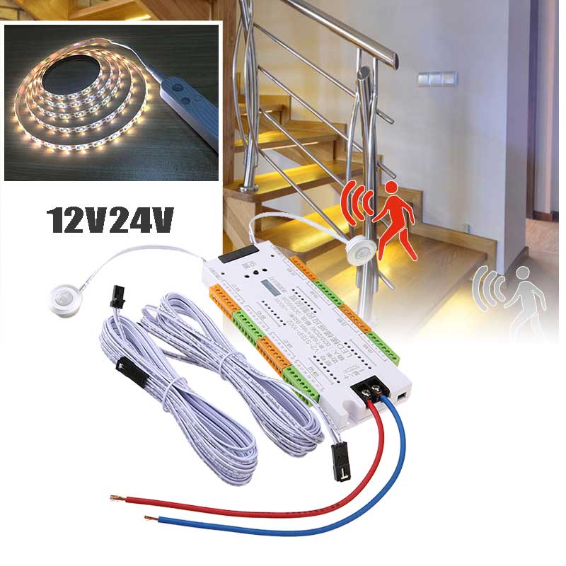Jual Sensor Gerak Tangga Led Motion Sensor Pengontrol Lampu Tangga ...