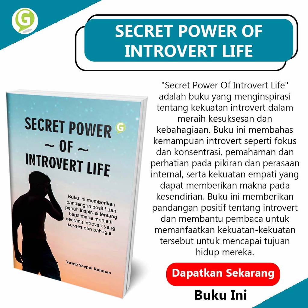 Jual Buku Secret Power Of Introvert Life Yusep Saepul Rohman - Guepedia | Shopee Indonesia