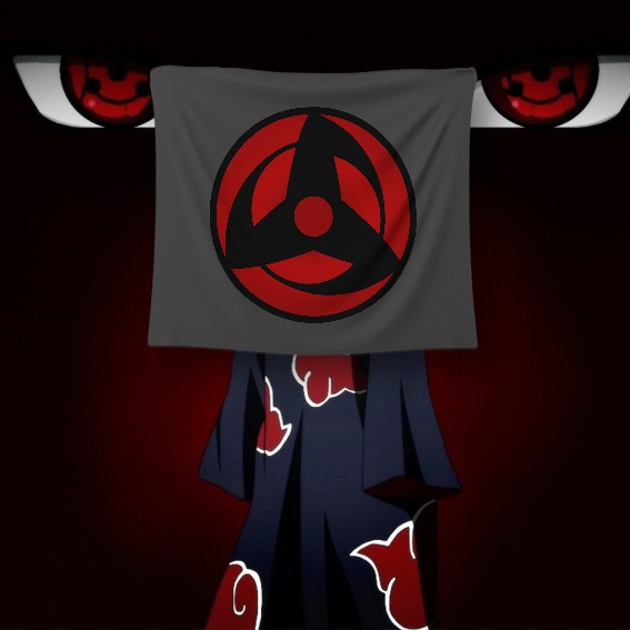 Jual BENDERA anime manga naruto mangekyo sharingan itachi uchiha wall ...