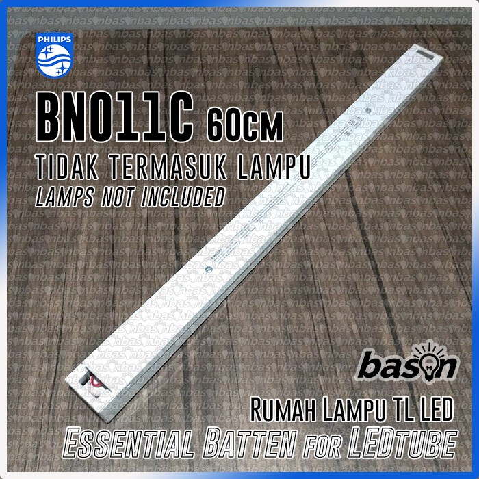 Jual PHILIPS BN011C 60cm - Rumah Lampu 1 atau 2 lampu TL LED Tube 600mm ...