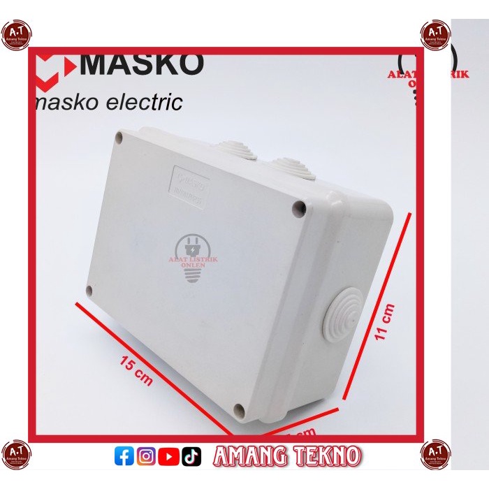 Jual JUNCTION BOX DURADOS 110X150X70 LUBANG MASKO IP 55 6 LUBANG ...