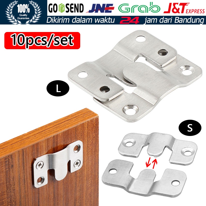 Jual 10Pcs/Set E Bracket Wall Flush Mount Photo Frame Plat / Flush ...