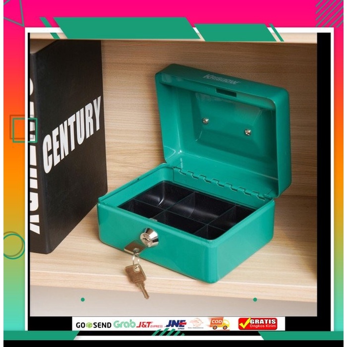 Jual cash box krisbow 15 Cm Original kotak tempat uang/Safe Box ...