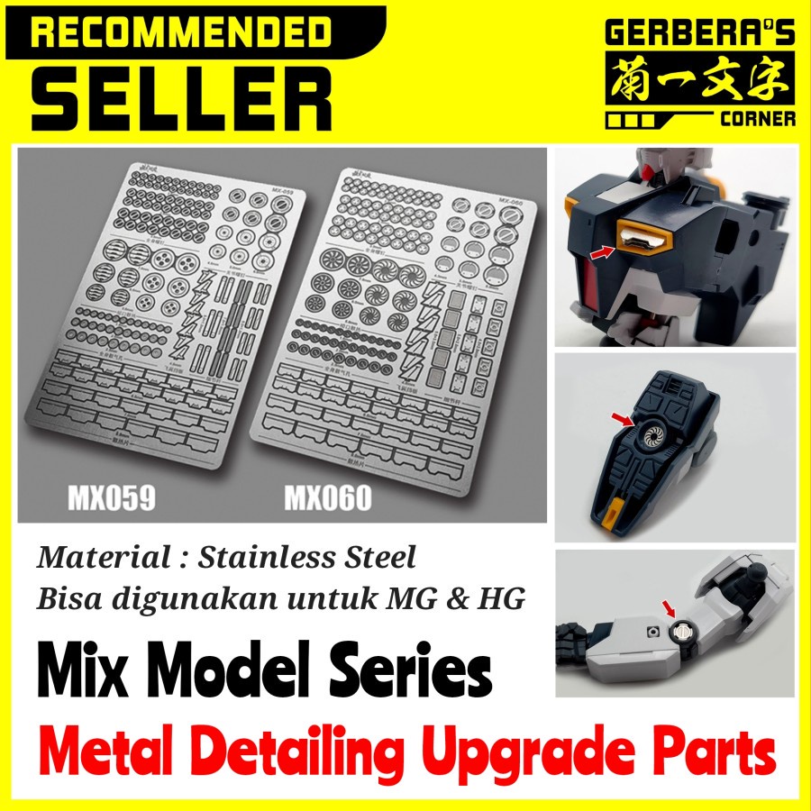 Jual Metal Detailing Upgrade Parts Mix Model Series Custom Gundam Model ...