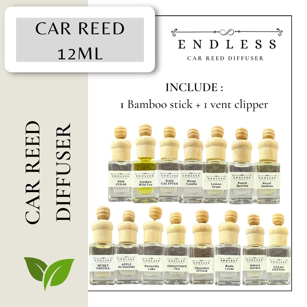 Jual Pengharum Mobil Model Klip | ENDLESS AIR VENT CAR REED DIFFUSER ...