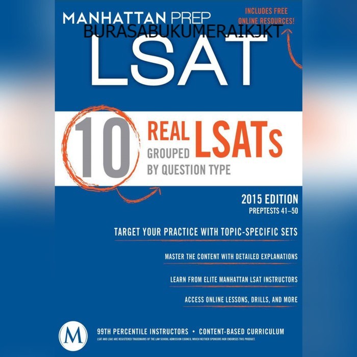 Jual Buku Manhattan 10 Real LSATs Grouped by Question Type | Shopee Indonesia